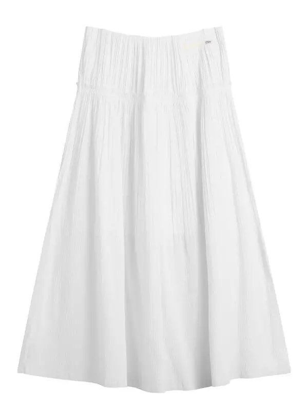KIJUN Pure Pleats Maxi Skirt - Off-white