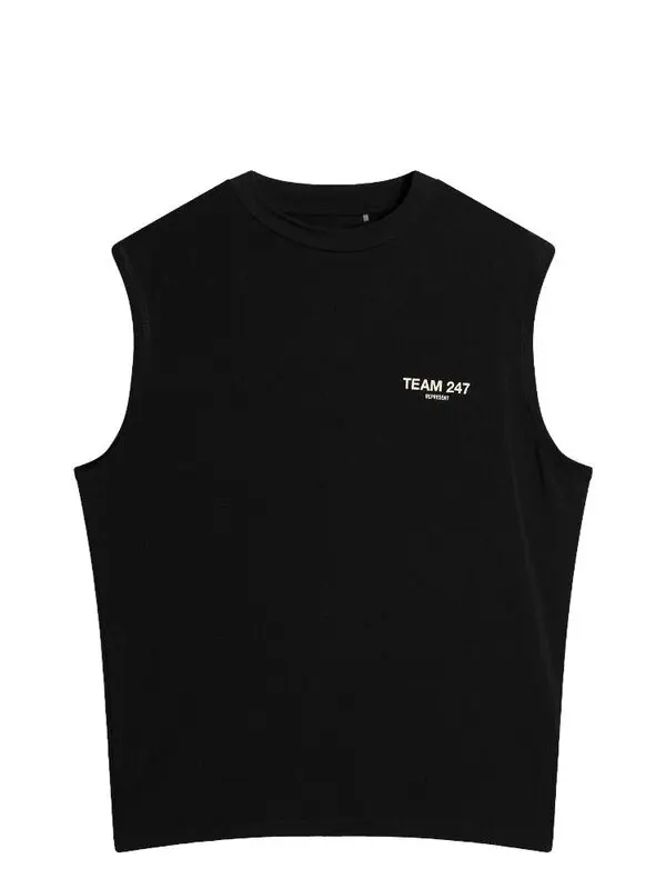 REPRESENT 247 Team Oversized Tank - Jet Black