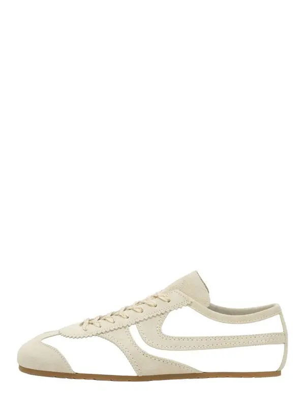 Dries Van Noten Leather And Suede Sneakers - White