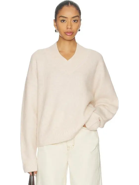 EAVES Jacquie V-neck Sweater - Ivory