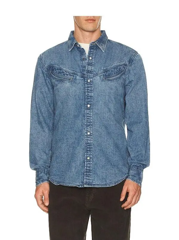 LEVI'S Smiley Western Shirt In Blue - Just A Smile