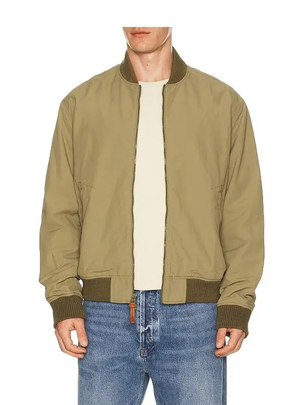 Faherty Brand Military Bomber Jacket - Olive Valley
