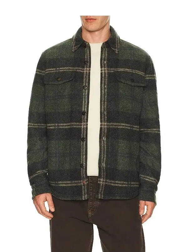 Faherty Brand Range Fleece Lined Shacket - Forest Point Plaid