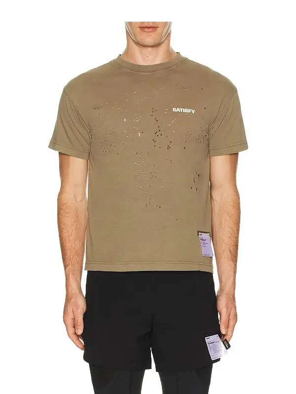 Satisfy Mothtech Tee Shirt In Brown - Aged Falcon