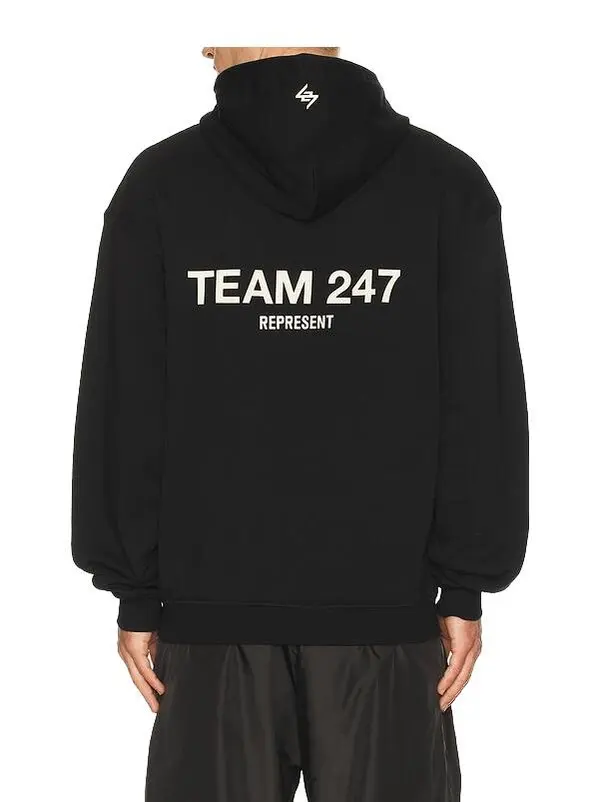 247 BY REPRESENT Team Oversized Hoodie - Jet Black