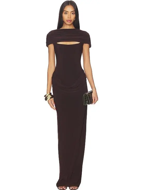LOVERS AND FRIENDS Selene Gown - Chocolate