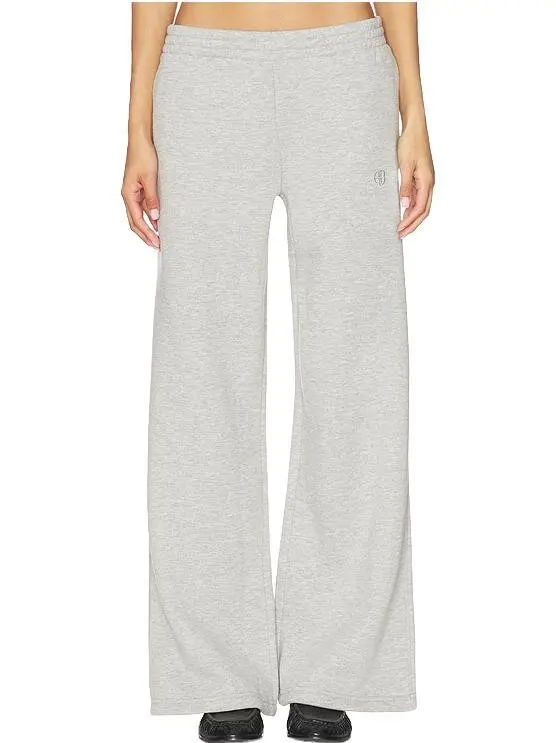 ANINE BING Kacey Monogram Sweatpants - Medium Heather Grey