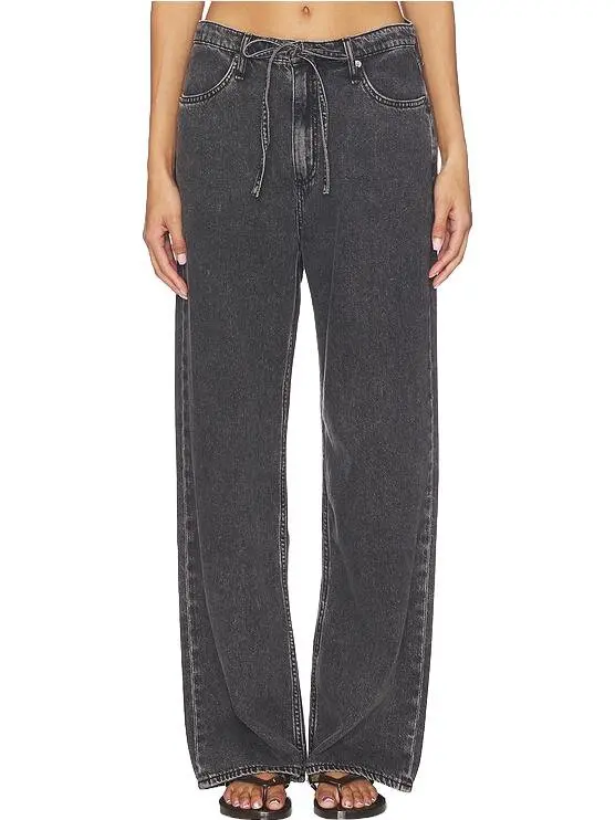 Rag & Bone Featherweight Phoebe Drawstring Wide Leg Jeans - Anglique