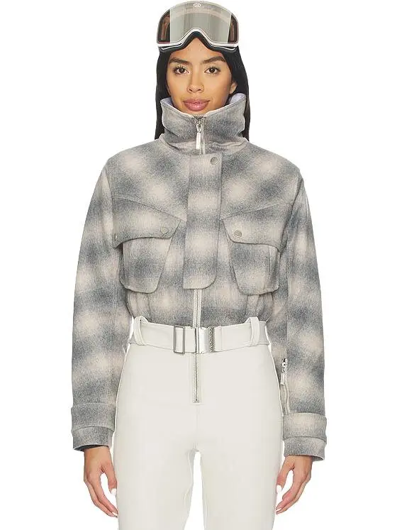 Cordova Telluride Ski Suit In Grey - Plaid Smoke & Stone