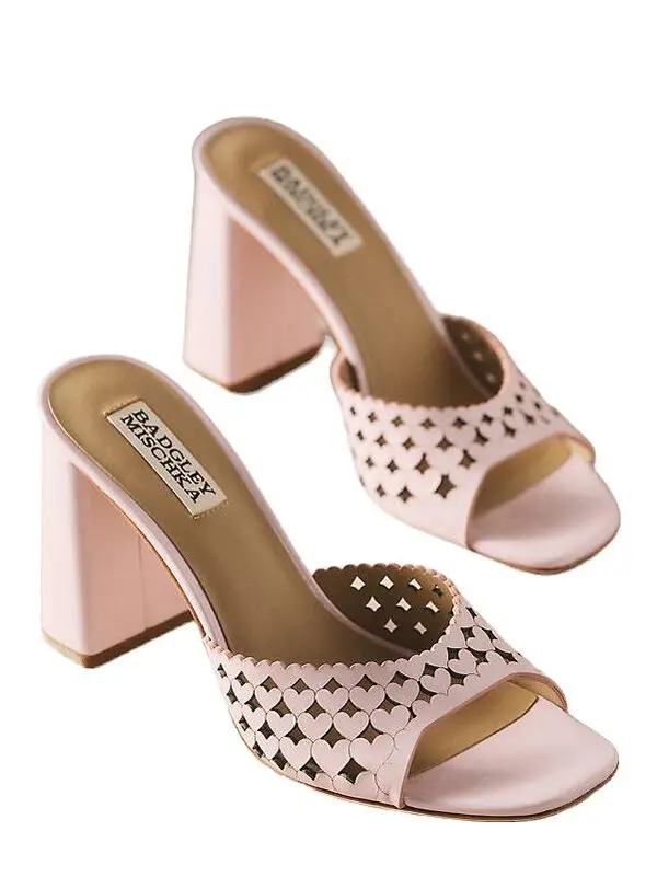 Badgley Mischka Omni Block Heel Sandals - Pink