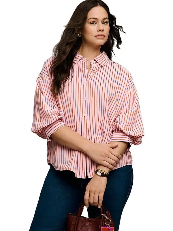 English Factory Striped Buttondown Shirt - Pink Stripe