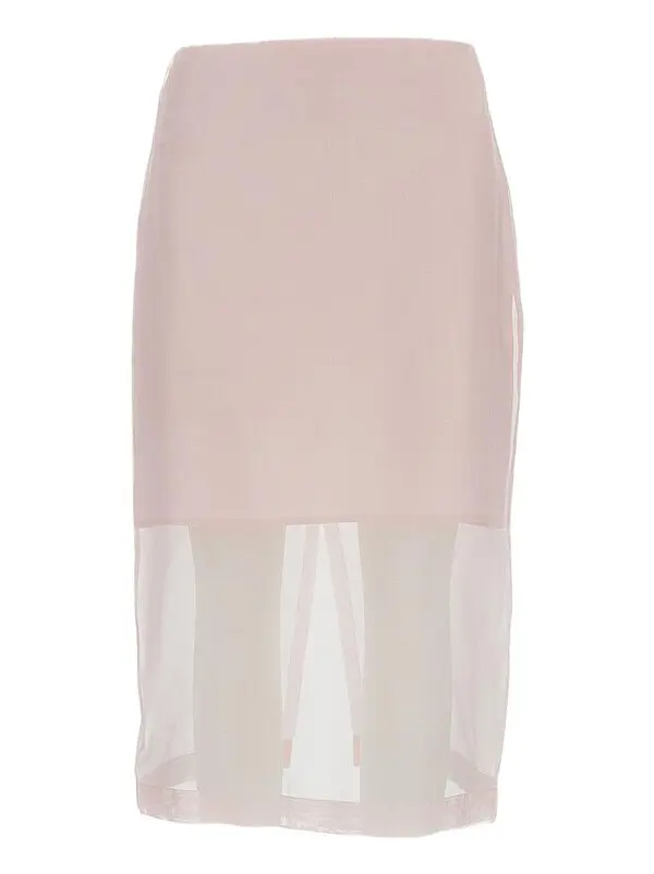 Federica Tosi Silk Organza Midi Skirt - Rosa