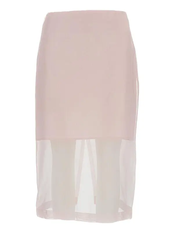Federica Tosi Silk Organza Midi Skirt - Rose