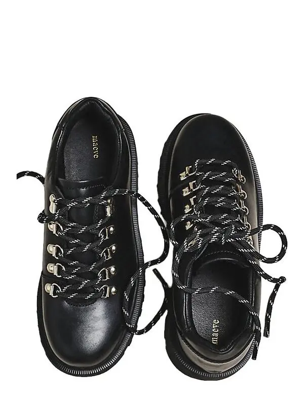 Maeve Lace-up Low Hiker Shoes - Black