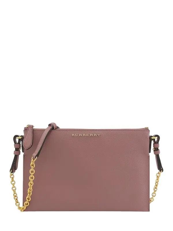 Burberry Leather Peyton Crossbody Bag - Pink