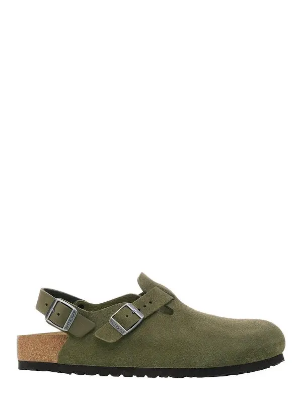 BIRKENSTOCK Tokio Suede Clogs - Thyme