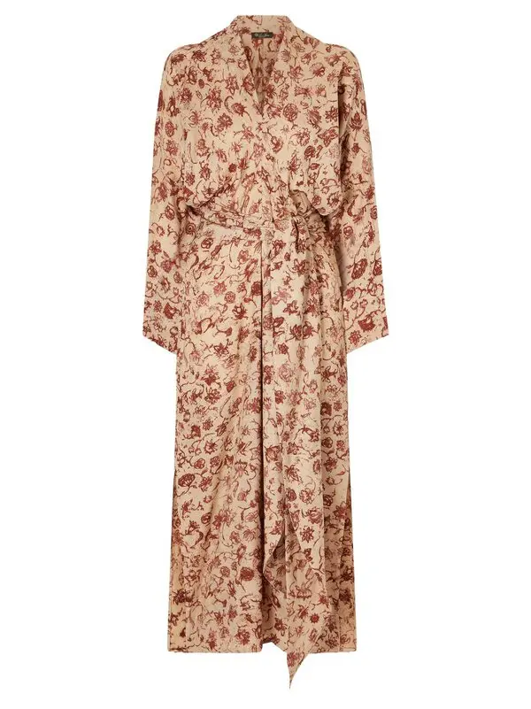 Loro Piana Laura Floral-print Silk Midi Dress - Red