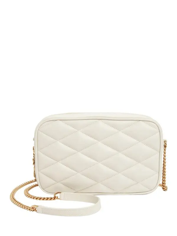 Saint Laurent Gaby Diamond Quilted Leather Camera Bag - Blanc Vintage