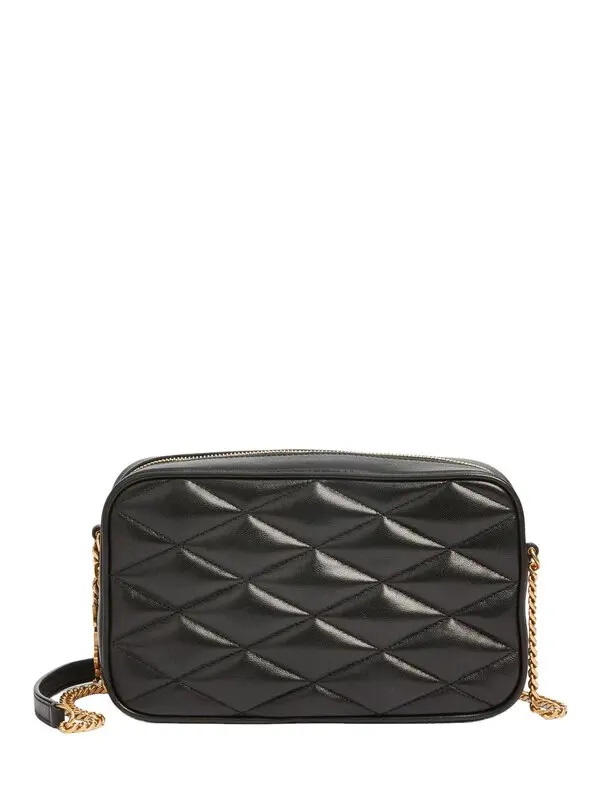 Saint Laurent Gaby Diamond Quilted Leather Camera Bag - Noir