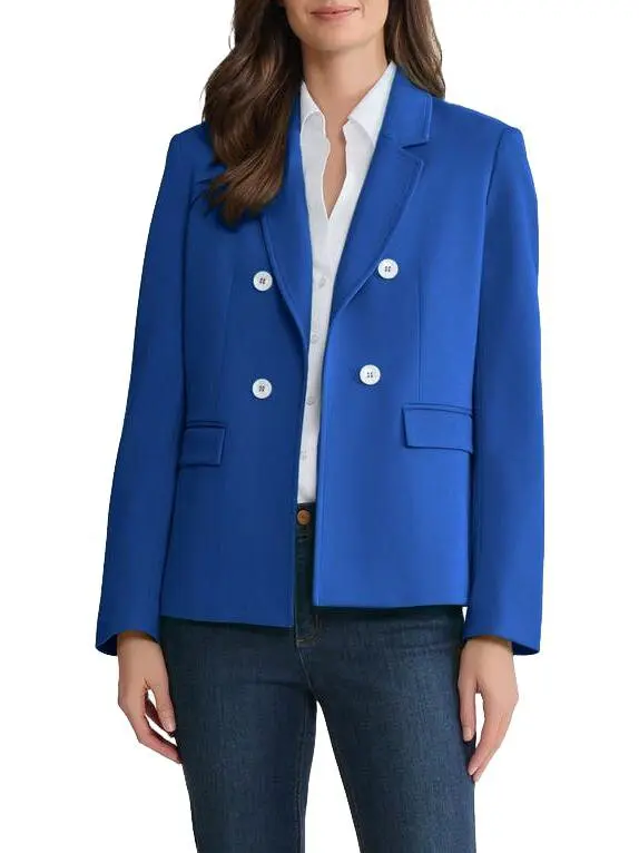 Jones New York Faux Double Breasted Blazer - Sapphire
