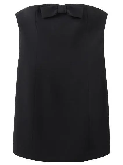 Mango Bowy Mini Dress - Black