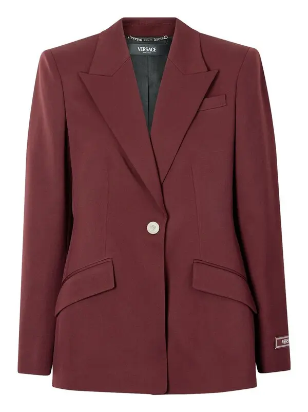 Versace Informal Wool-blend Blazer - Burgundy