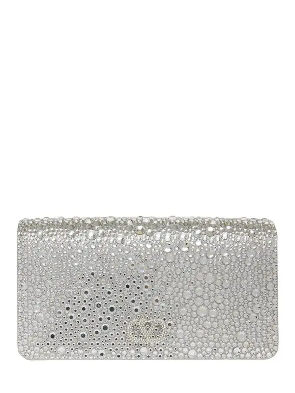 Valentino Garavani Vlogo -embellished Clutch - Silver