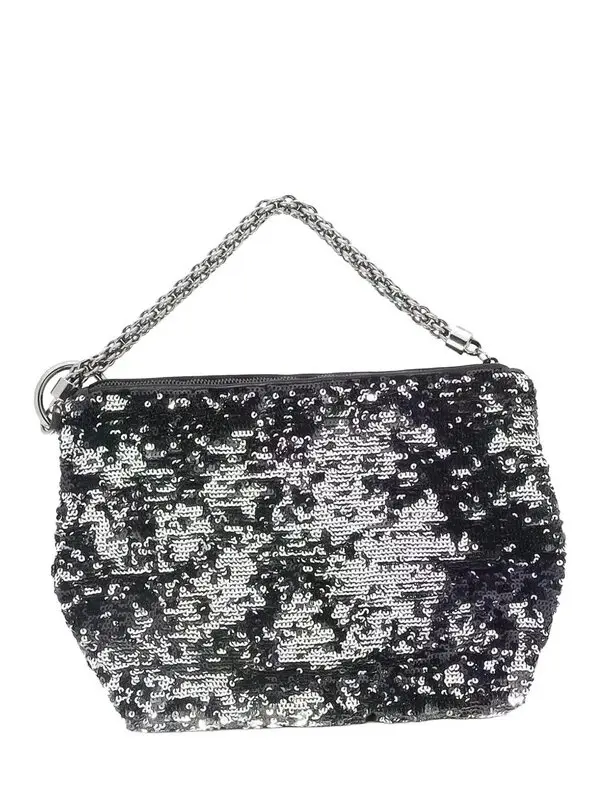 JIMMY CHOO Callie Sequin Chain Tote Bag - Black