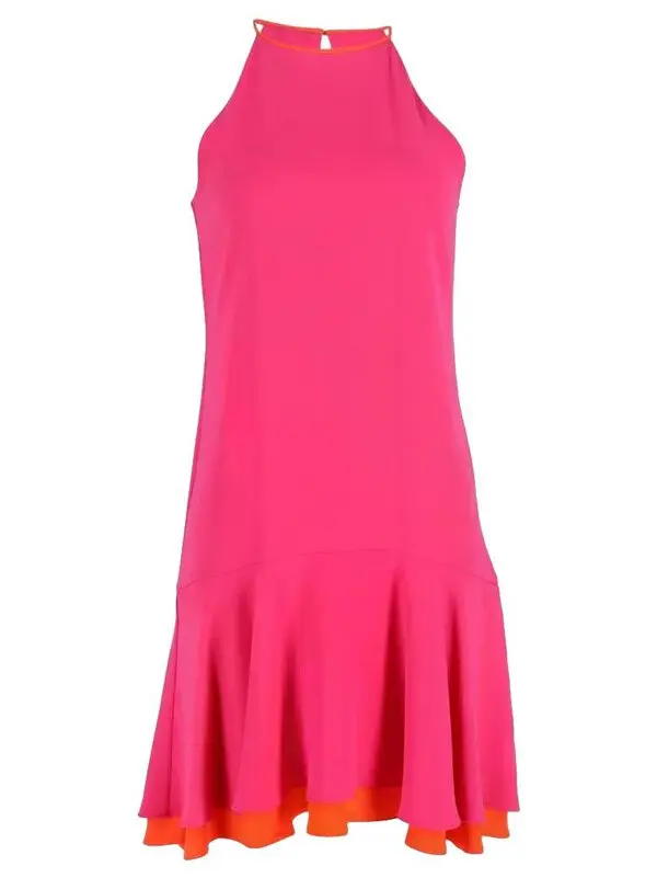 Diane Von Furstenberg Vintage Halter-neck Layered Dress - Pink