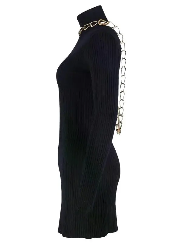 DION LEE Chain-embellished Mini Dress - Black