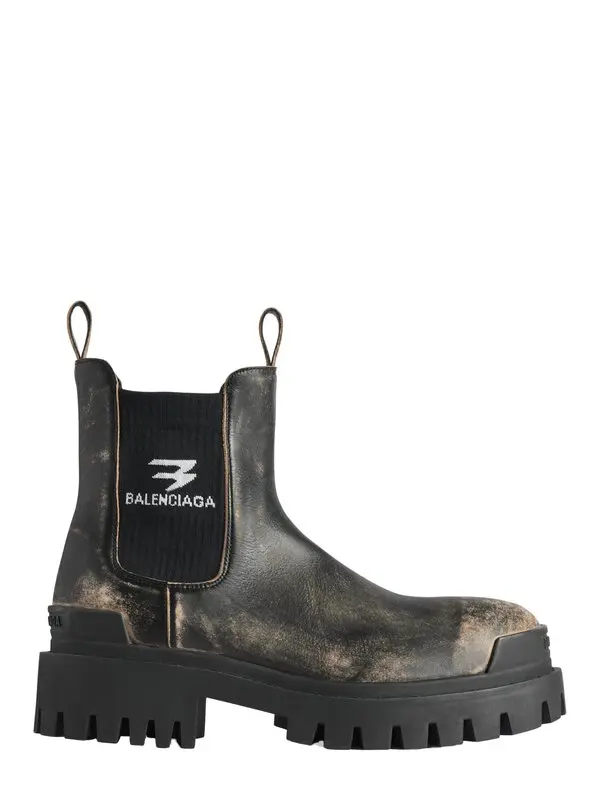 Balenciaga Bullskin Strike Chelsea Boots - Black