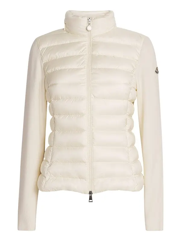 Moncler Down Hybrid Cardigan - White