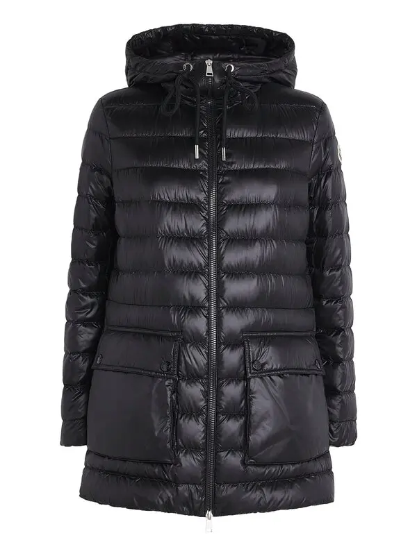 Moncler Down Hooded Jasmin Puffer Jacket - Black