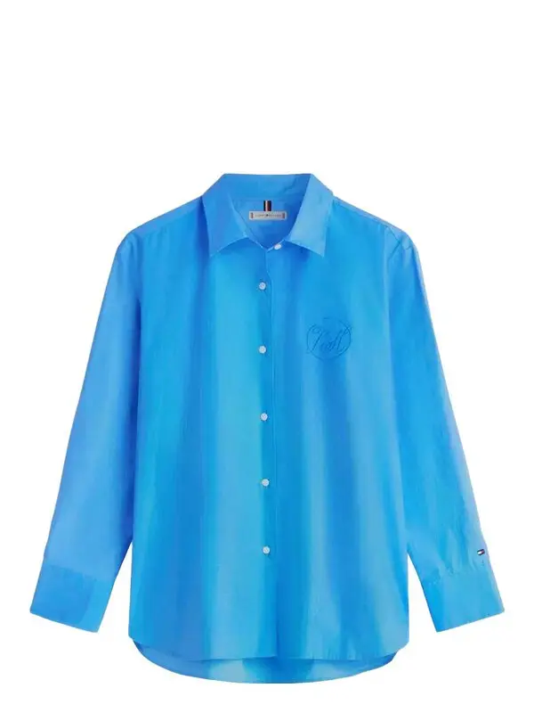Tommy Hilfiger Logo-embroidered Shirt - Blue