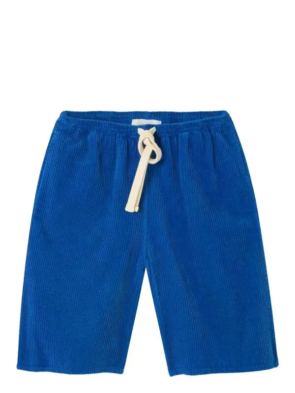 American Vintage Corduroy Drawstring Shorts - Blue