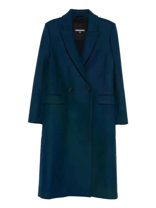Patrizia Pepe Double-breasted Coat - Blue