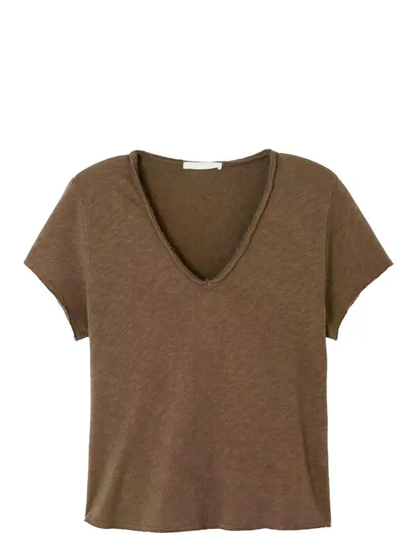American Vintage Short-sleeve V-neck T-shirt - Brown