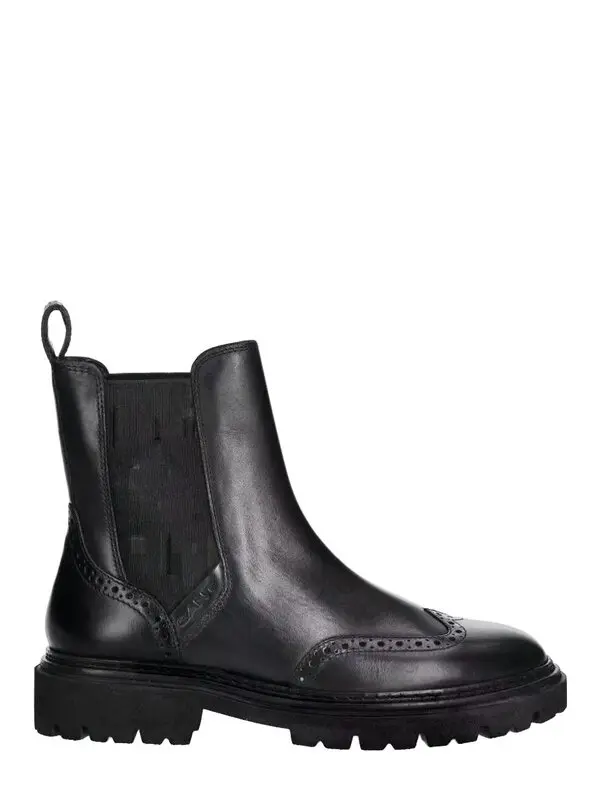 Gant Brogue-detail Pull-on Boots - Black