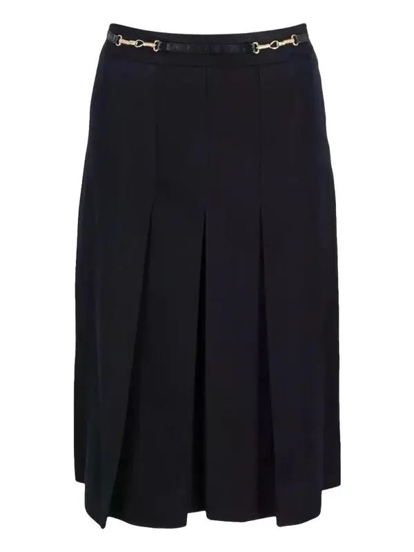 Celine Pleated Midi Skirt - Blue