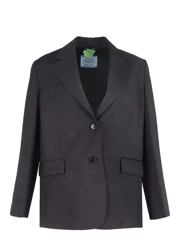 Prada Oversized Wool Blazer - Grey