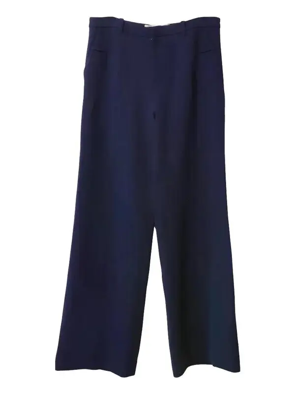 Roland Mouret Wool Pleated Trousers - Blue