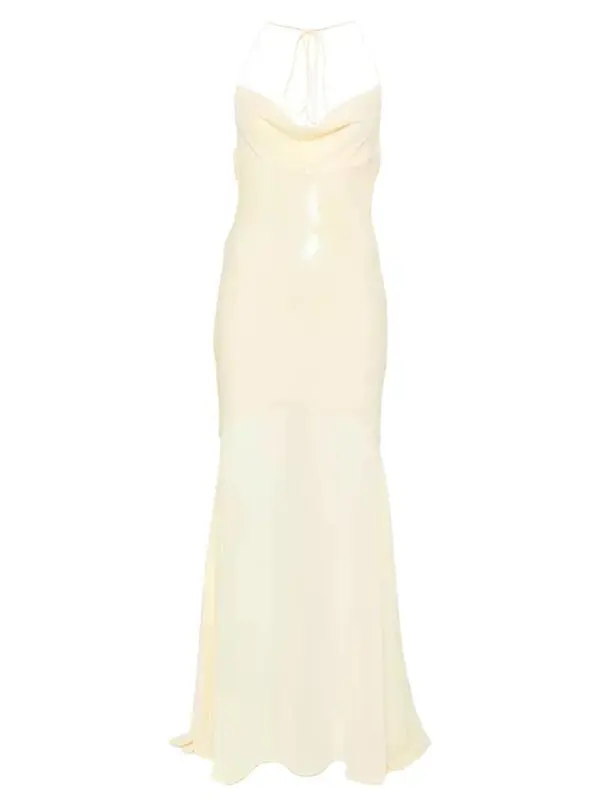 Patrizia Pepe Sequined Maxi Dress - Yellow
