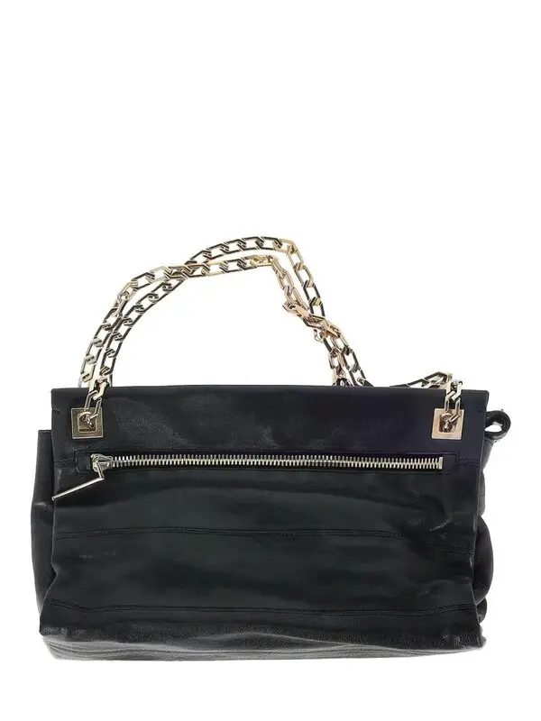 Victoria Beckham Leather Shoulder Bag With Chain Strap - Black