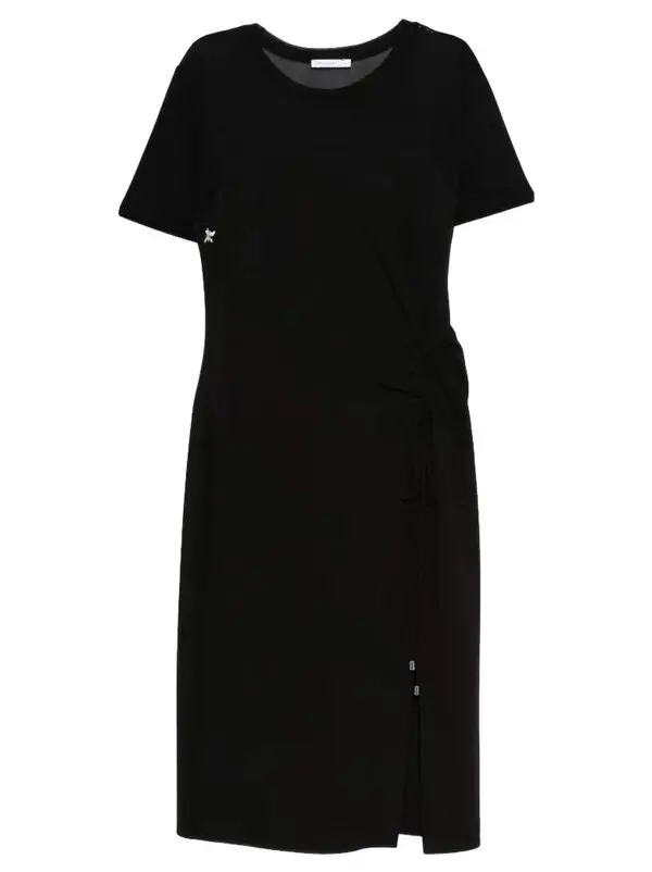 Patrizia Pepe Twill Midi Dress - Black