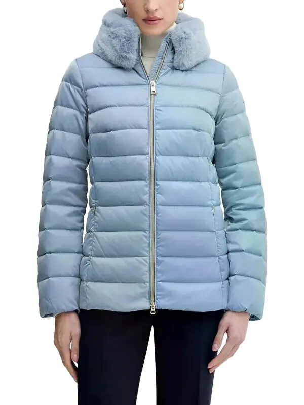 Geox Textured-trim Quilted Jacket - Blue