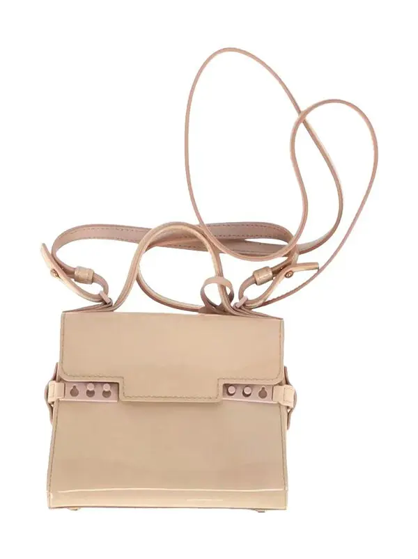 Delvaux Patent Leather Micro Bag - Neutrals