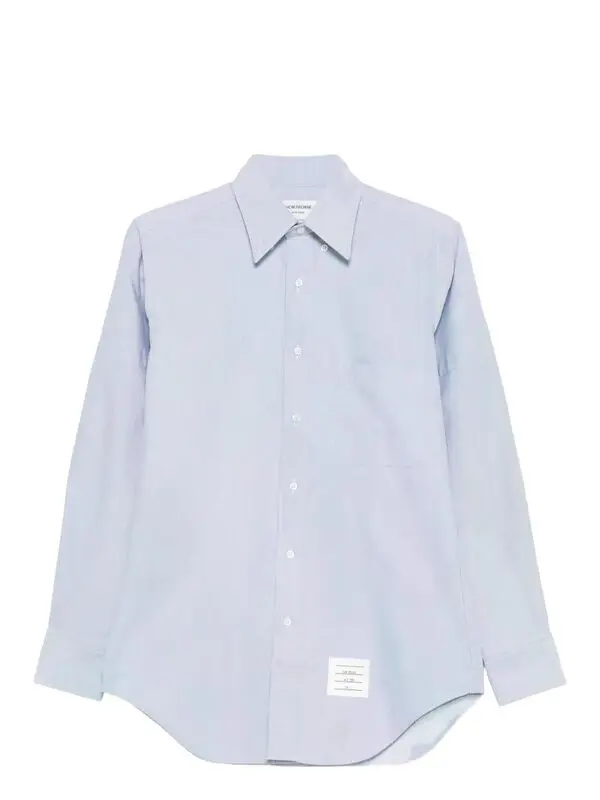 Thom Browne Button-down Long-sleeve Shirt - Blue