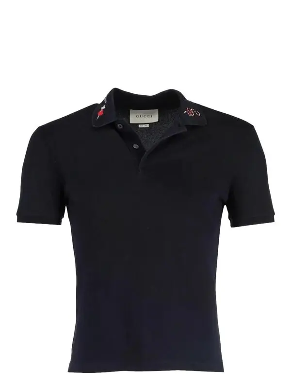 Gucci Embroidered Polo Shirt - Blue