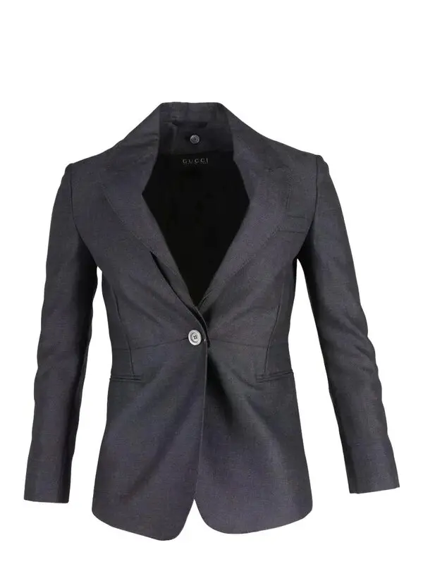 Gucci Single-breasted Wool Blazer - Grey