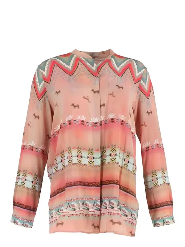 Etro Printed Long-sleeve Blouse - Pink
